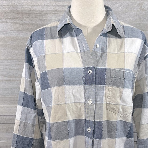 Lemon Grass | Tops | Lemon Grass Vintage 9s 00 Cotton Patchwork Button Down Shirtmedium | Poshmark